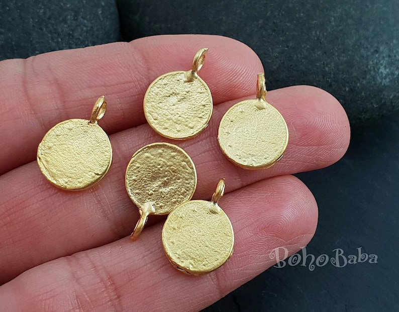 Gold Coin Charms Mini Coin Charms Gold Coins Turkish - Etsy
