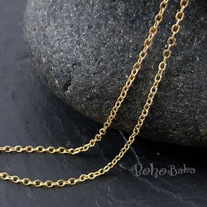 Dainty Gold Chain, Link Chain, Cable Chain, Delicate Gold Chain, 1 ...