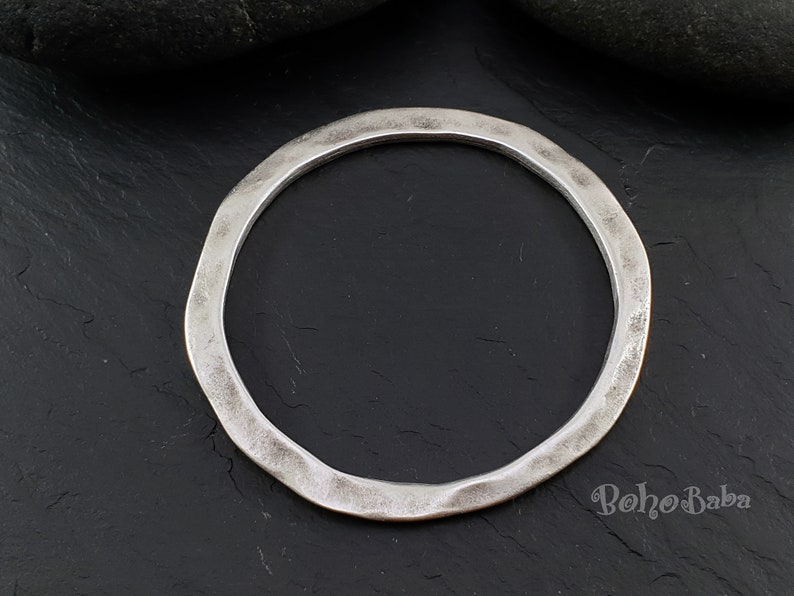 Large Circle Pendant, Circle Link, Silver Hoop Pendant, Loop Connector ...