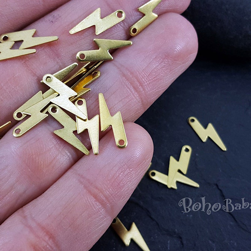 Lightning Charm - Etsy