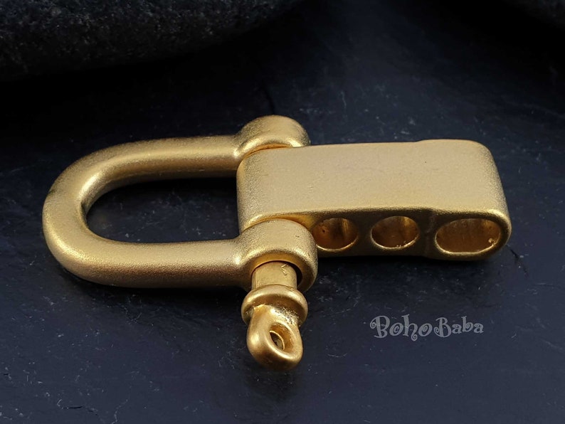 Gold U Clasp Large Shackle Clasp Adjustable U Clasp Leather | Etsy