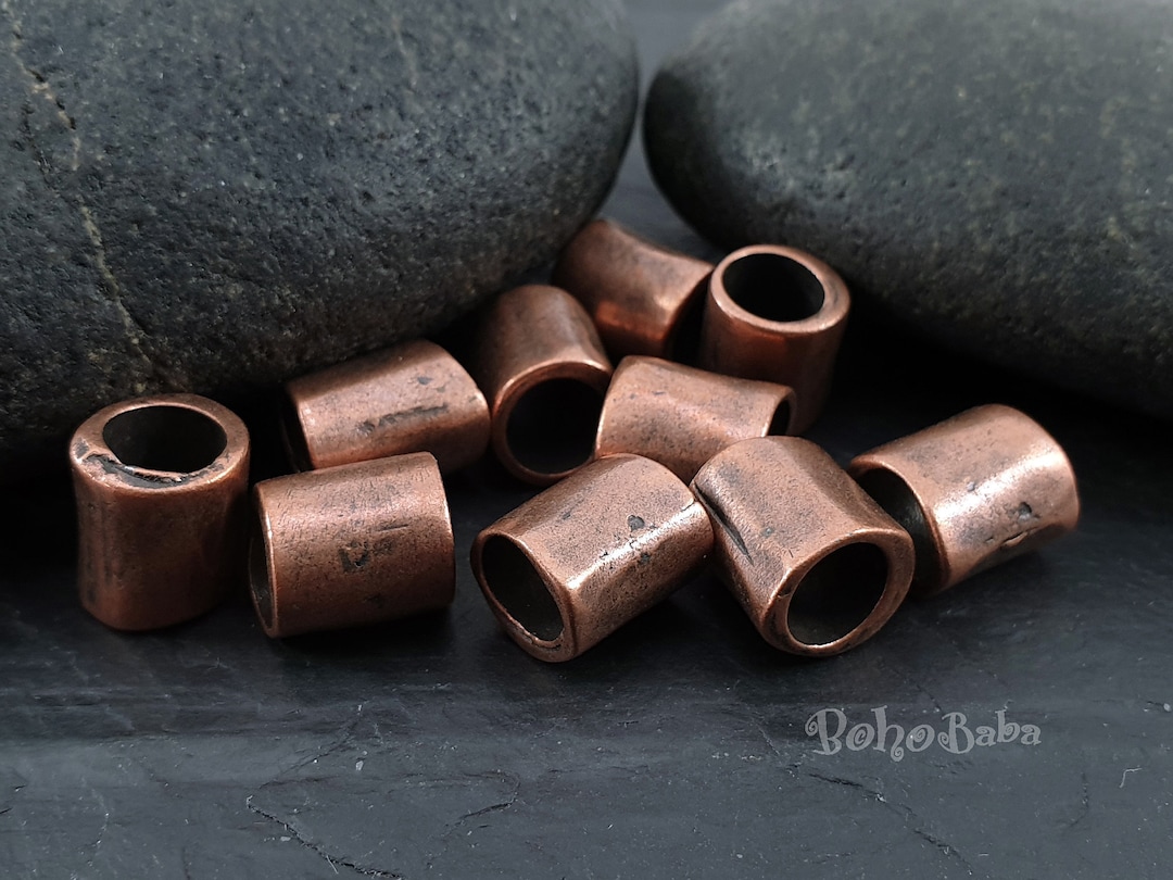 Copper Spacer Beads, Tube Beads, Copper Plated Beads, Copper Tube Beads ...