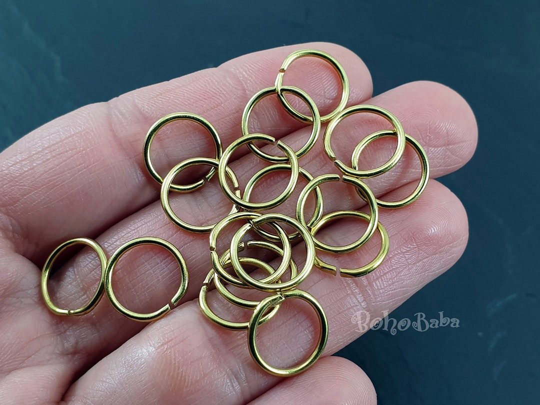 12mm Jump Rings, Raw Brass Jump Rings, Open Jump Ring, Brass Jump Ring ...