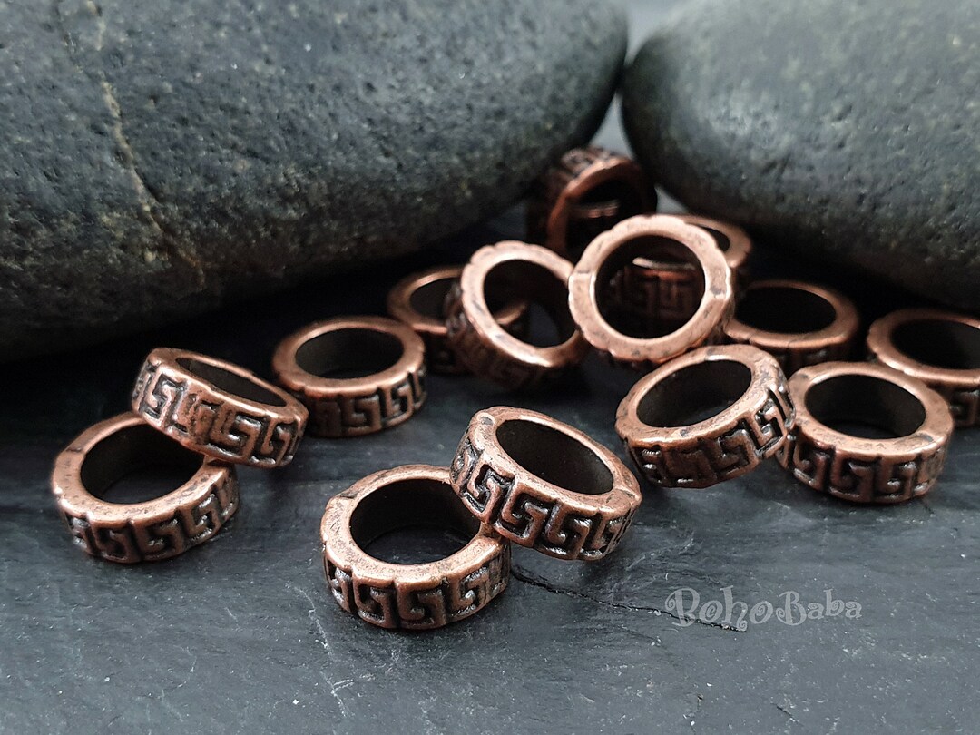 Copper Hoop Beads, Copper Spacer Beads, Copper Plated Beads, Bracelet ...