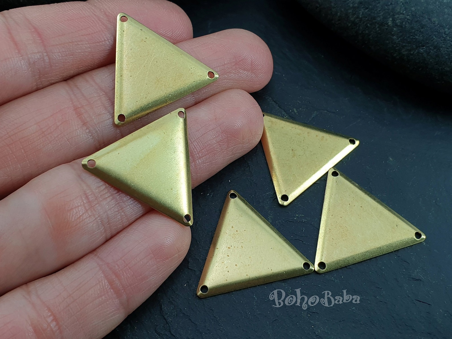 Raw Brass Triangle Connectors Brass Triangle Connectors 3 - Etsy