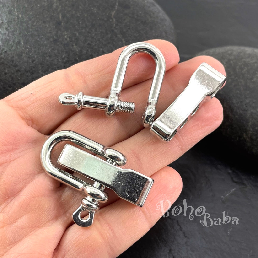 Silver U Clasp, Large Shackle Clasp, Adjustable U Clasp, Leather Craft ...