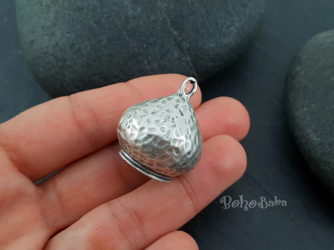 Silver Tassel Cap, Large Tassel Cap, Rustic Tassel Cap, Oriental Tassel ...