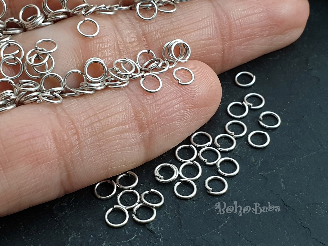 4mm Jump Rings, Silver Plated Jump Rings, Silver Jumpring, Open Jump ...