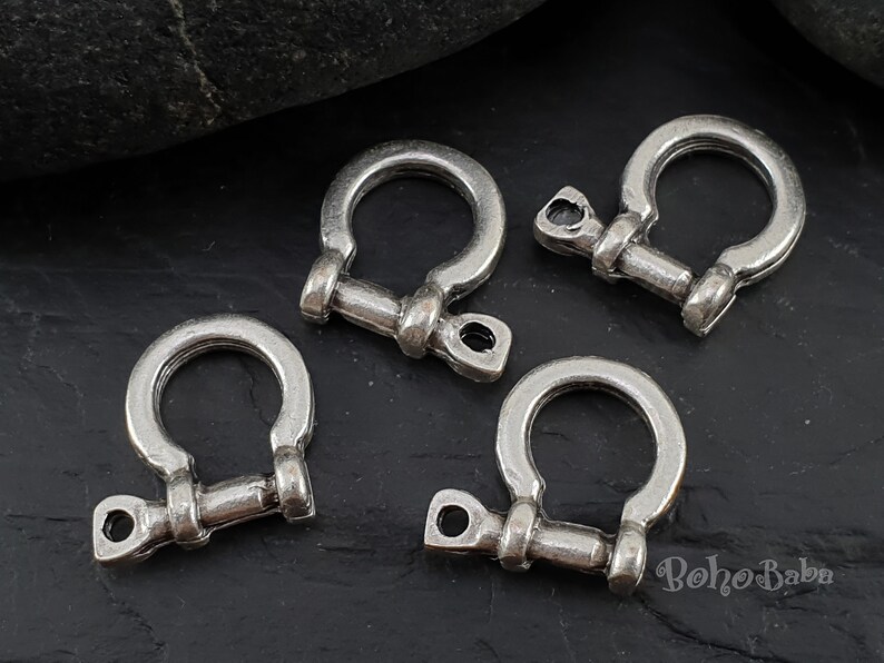Silver Plated U Clasp Shackle Clasp Leather Cord Clasp - Etsy