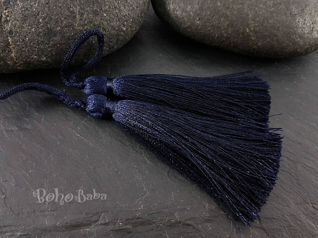 Navy Tassel, Silk Tassel, Thread Tassel, Tassel Findings, Tassel ...