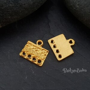 Gold Connectors, Multi Strand Connectors, Earring Connector, Jewellery ...