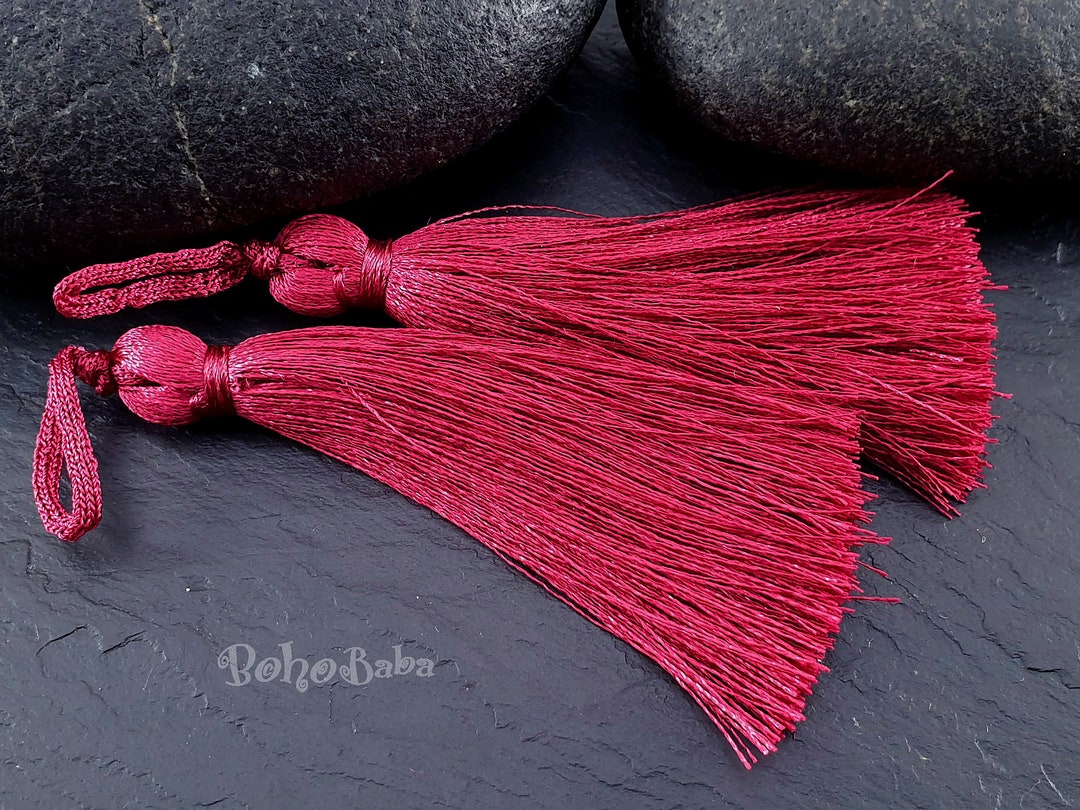 Pompon rose fuchsia, pompon en soie, pompon de fil, gland trouver ...