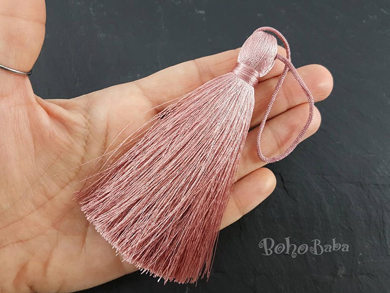 Rose Pink Tassel Large Tassel Silk Tassel Thread Tassel - Etsy UK