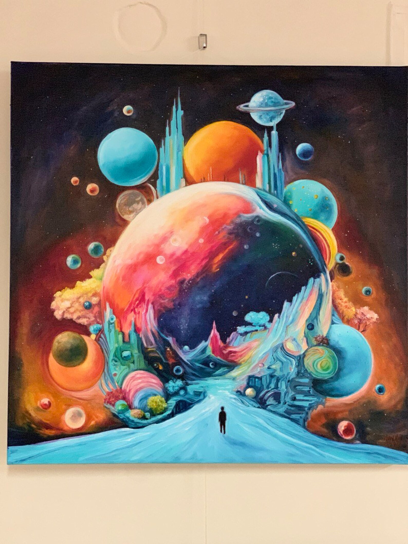 Enigmatic Surrealism. Wall Art Abstract. Oil Painting on Canvas.space ...