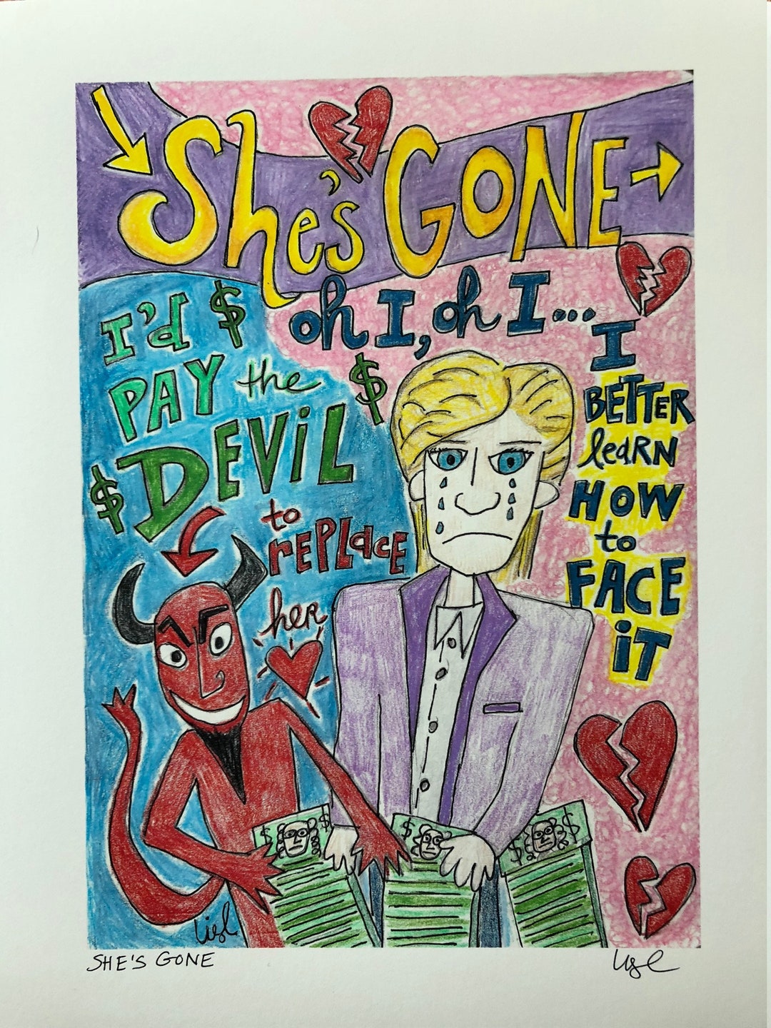 SHE IS GONE - Yacht Rock Collection: 8" X 10" Signed Print - Etsy