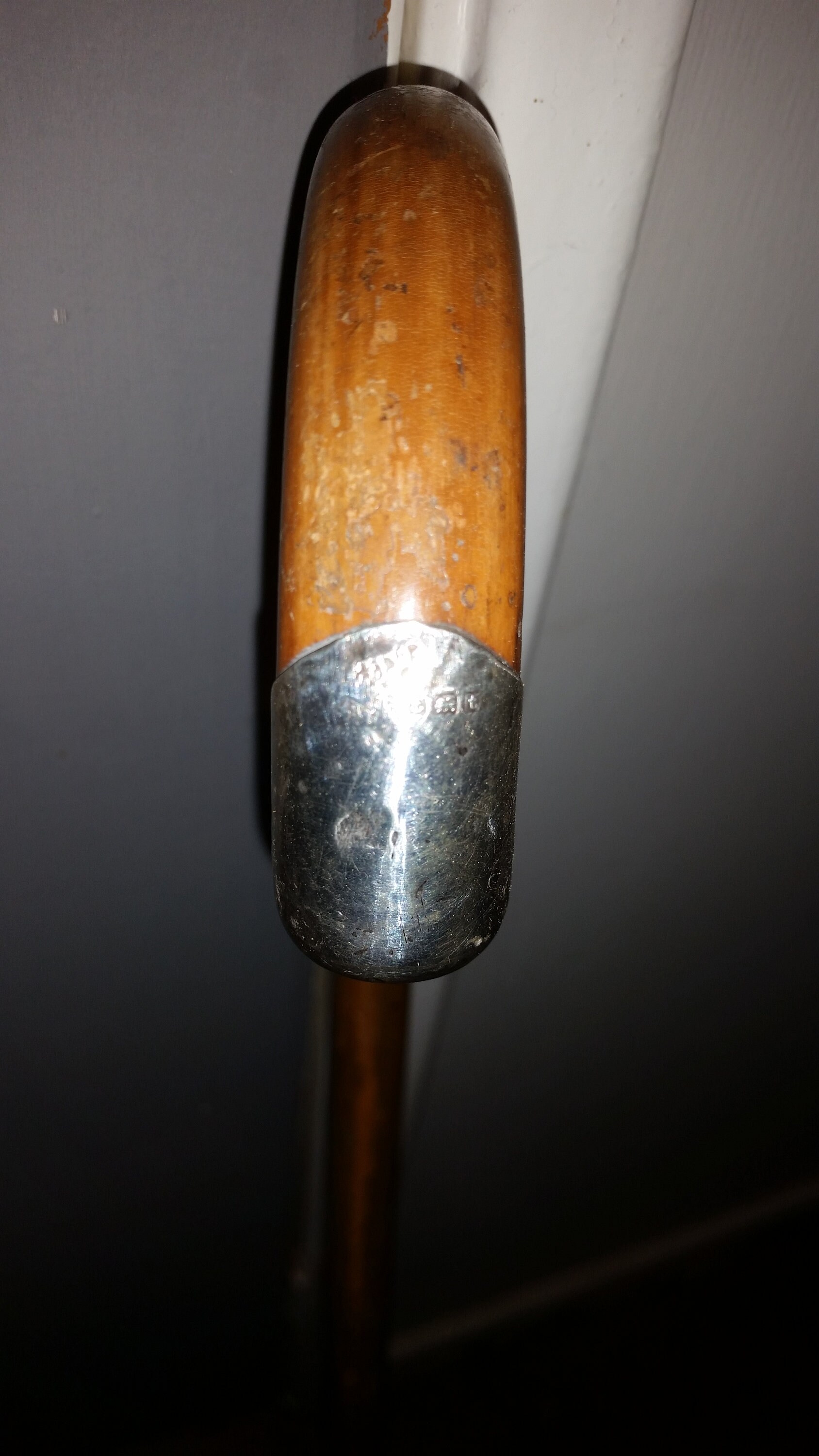 Antique Walking Cane With Silver Top Cap - Etsy