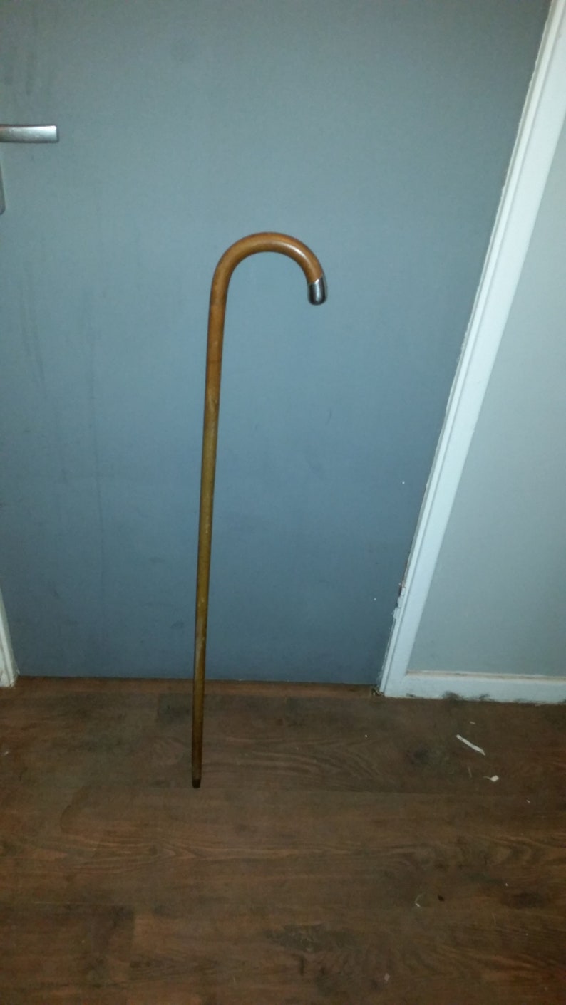 Antique Walking Cane With Silver Top Cap - Etsy