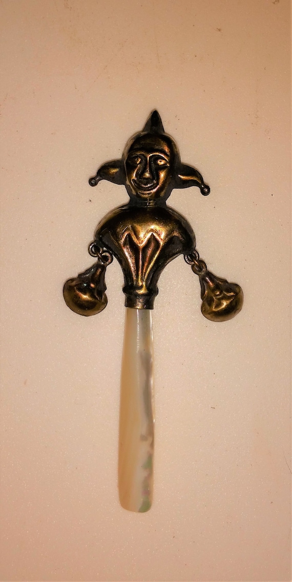 A Victorian Babys Rattle in the Form of a Jester 1900s - Etsy