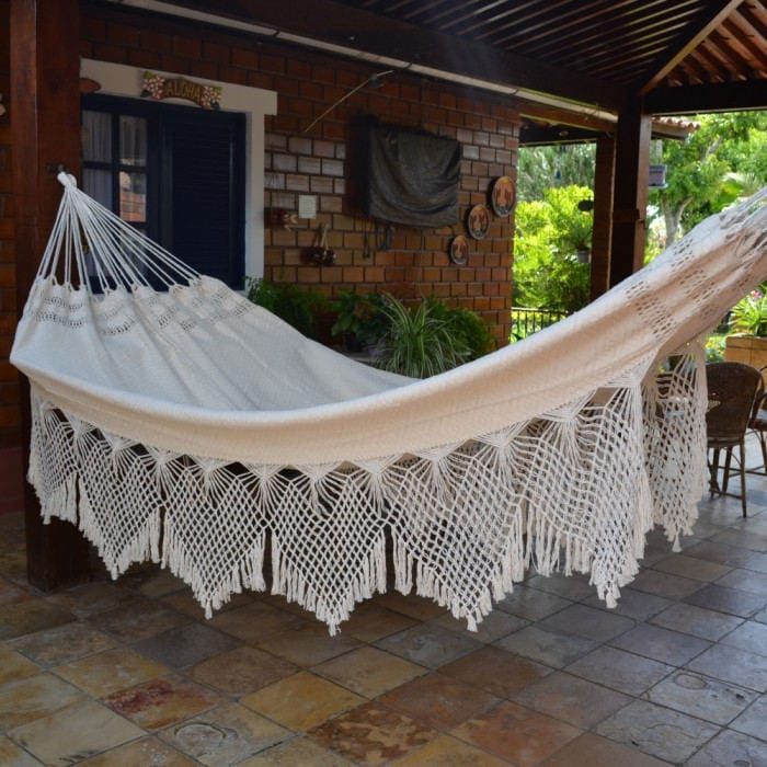 Hammock Natural Cotton Two Persons With Pair of Wall Hooks - Etsy