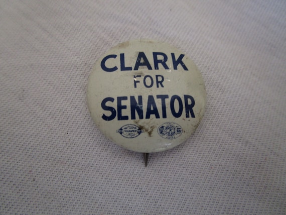 C 1955 Political Campaign Political Button Clark for … - Gem