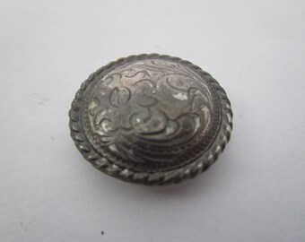 Large Silver Button Made From Vintage Silverware/ Silver Toggle Button ...