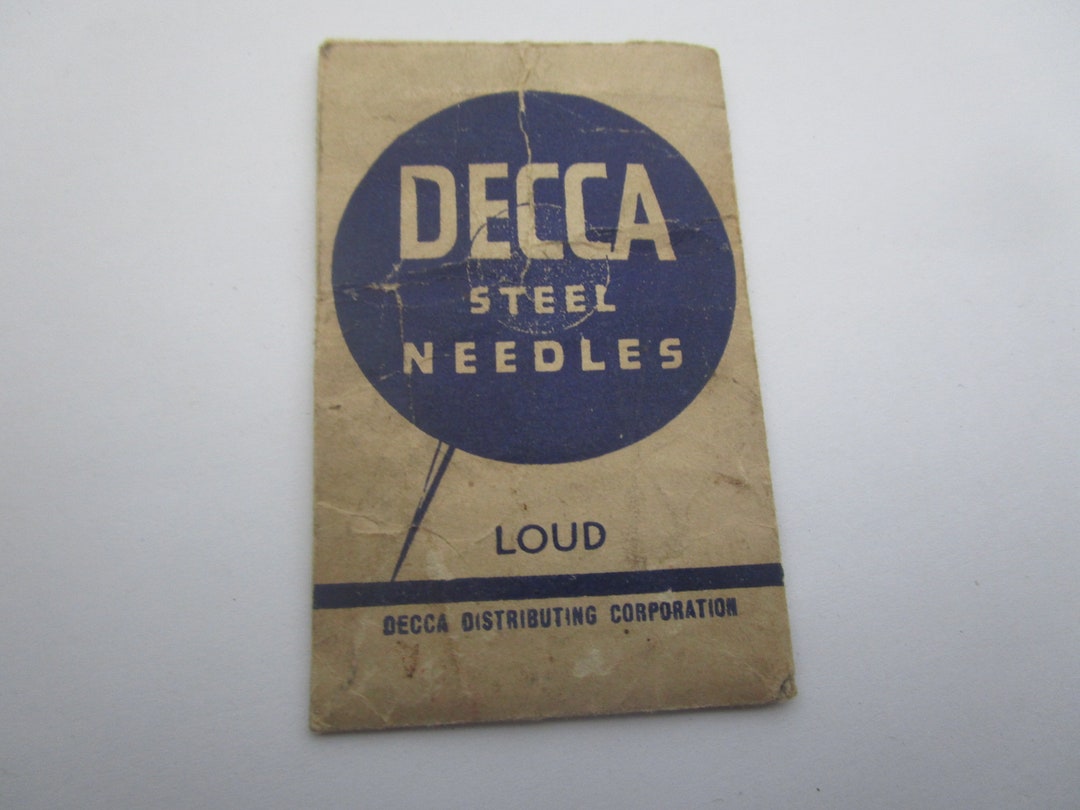Antique Decca Phonograph Talking Machine Needles & Package Steel ...