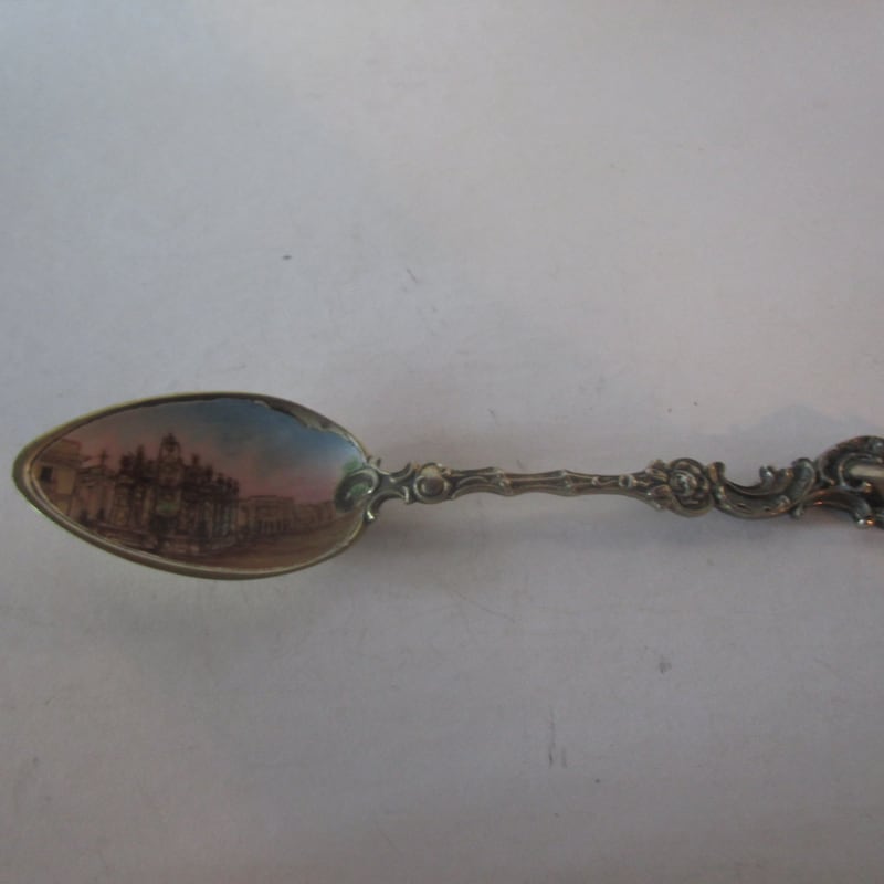 Silver 800 Enamel Spoon - Etsy