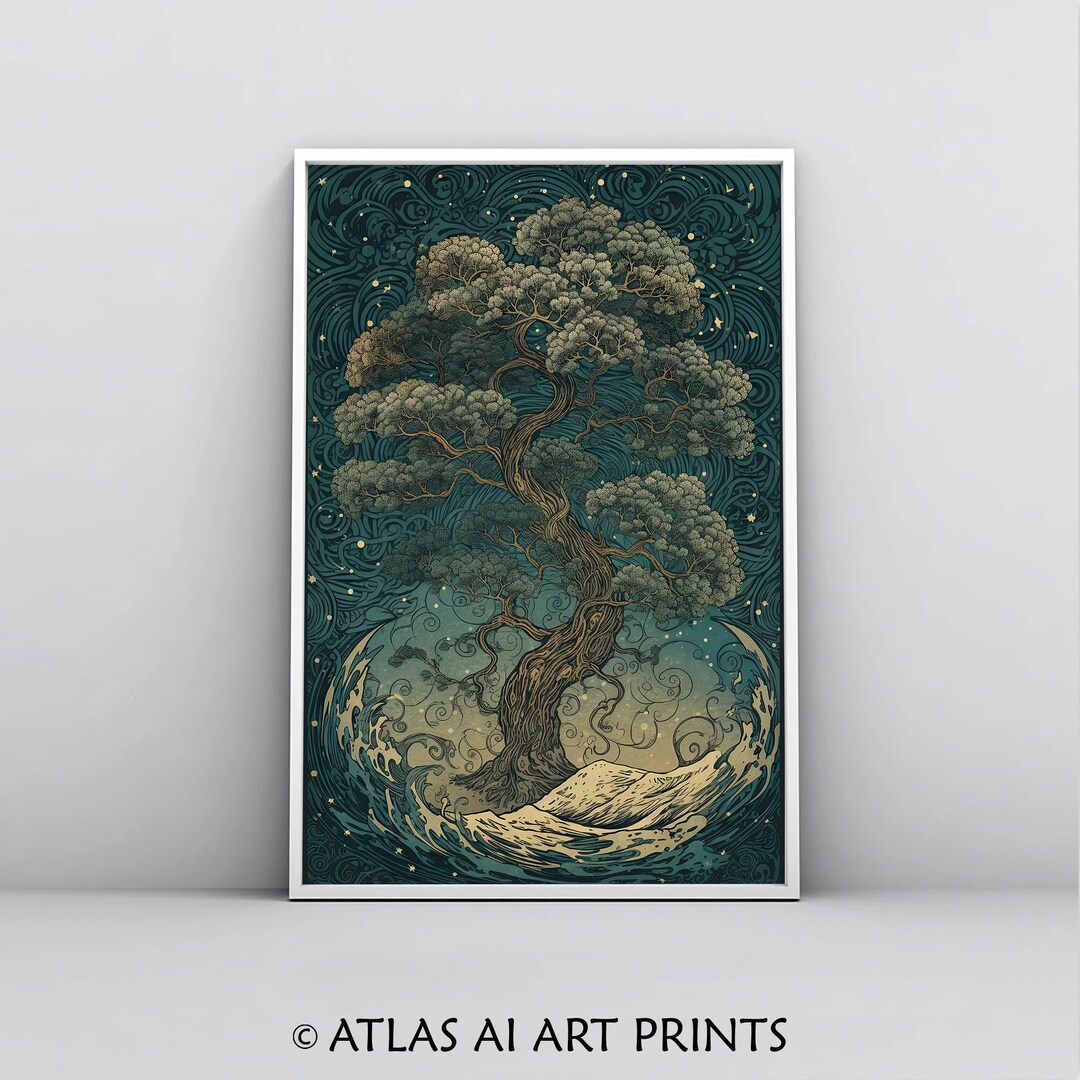 Digital Prints Retro Folktale Tree 2 Digital Download - Etsy