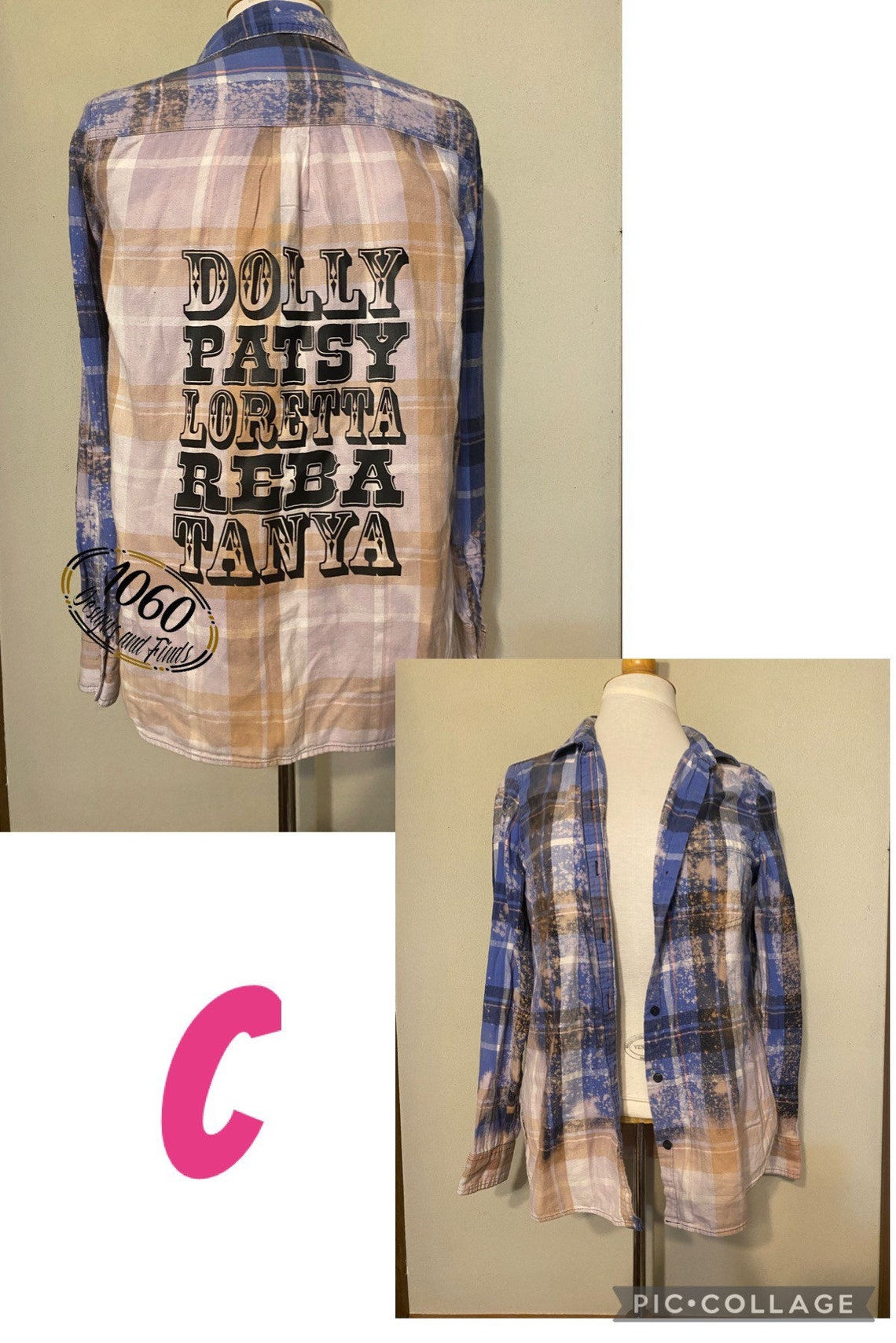 Dolly Patsy Loretta Reba Tanya Distressed Flannel Shirts - Etsy