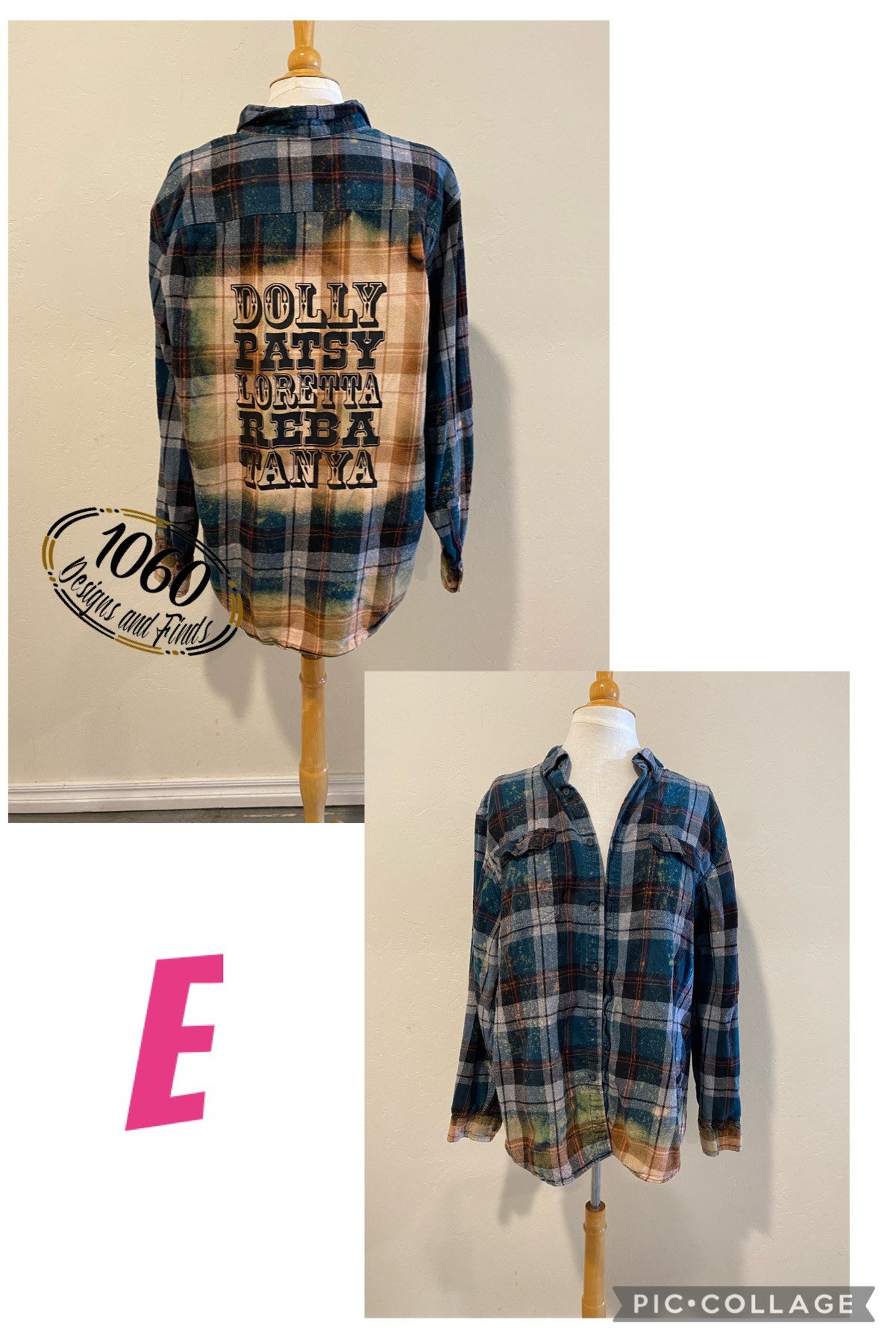 Dolly Patsy Loretta Reba Tanya Distressed Flannel Shirts - Etsy
