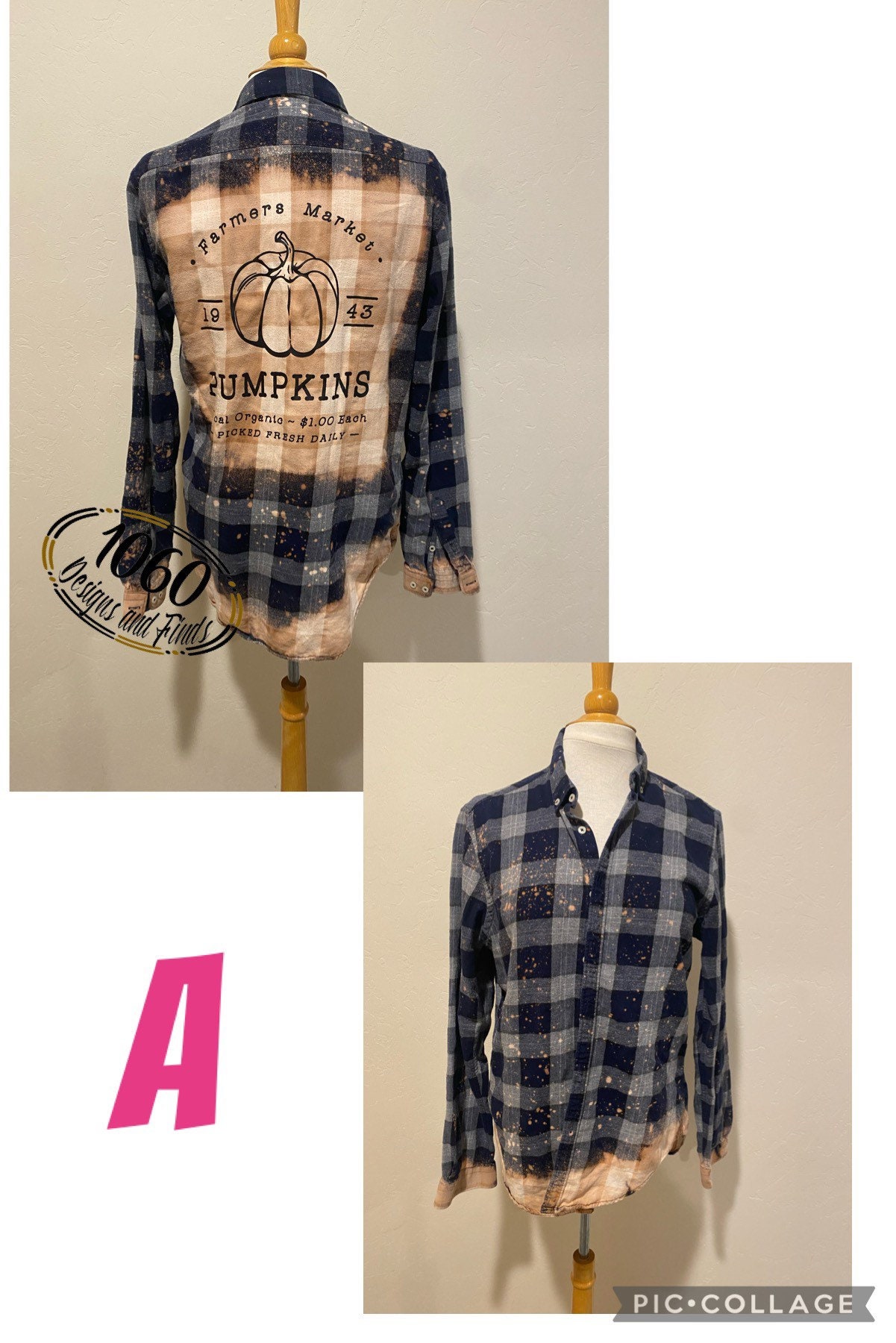 Fall Flannels Fresh Pumpkin Flannels Distressed Flannel - Etsy