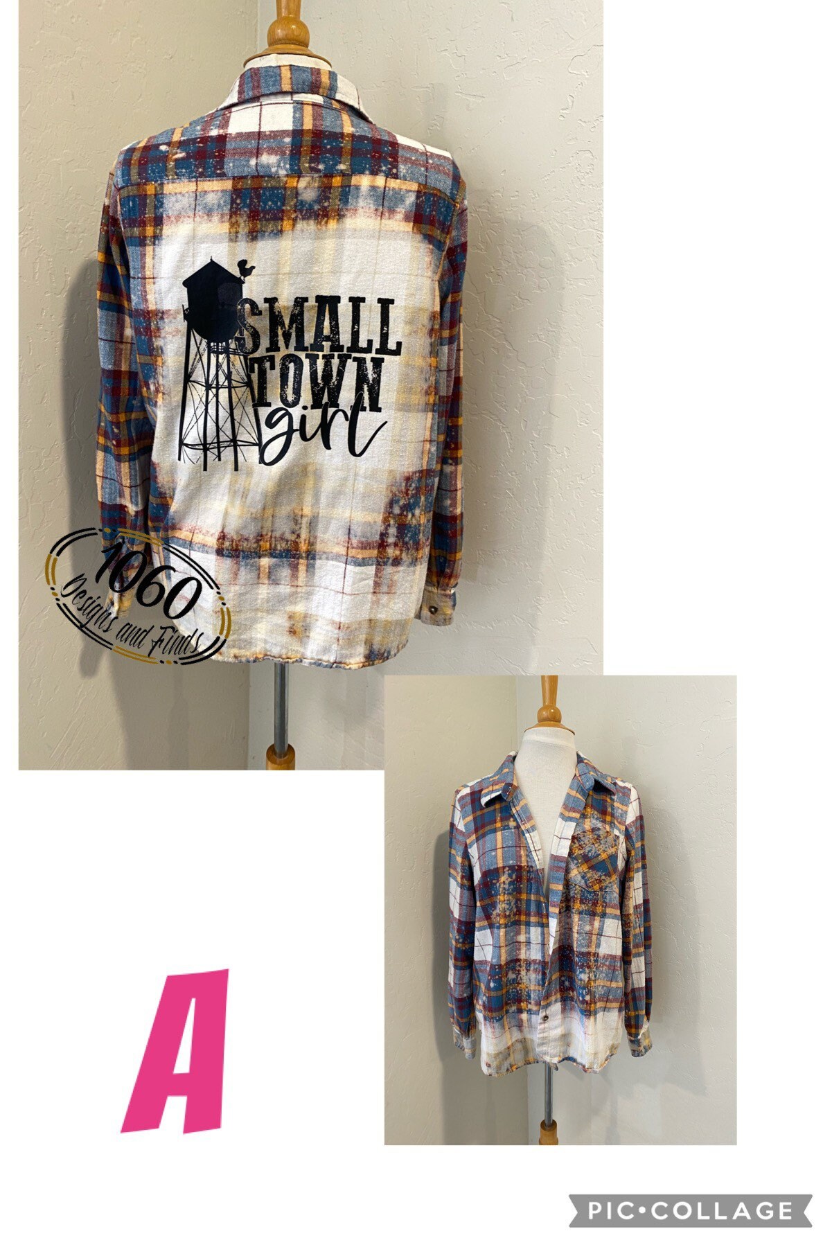 Small Town Girl Distressed Flannel Shirts Bleached Flannel - Etsy