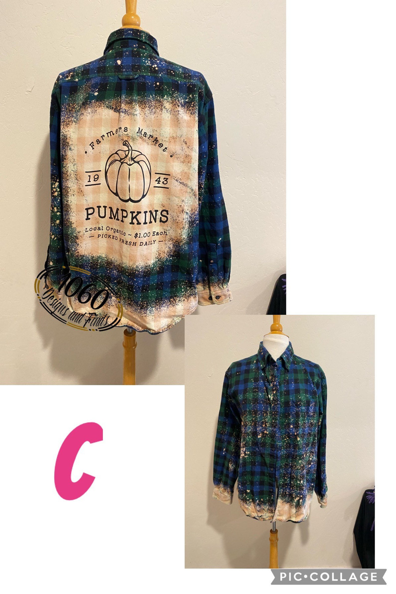 Fall Flannels Fresh Pumpkin Flannels Distressed Flannel - Etsy