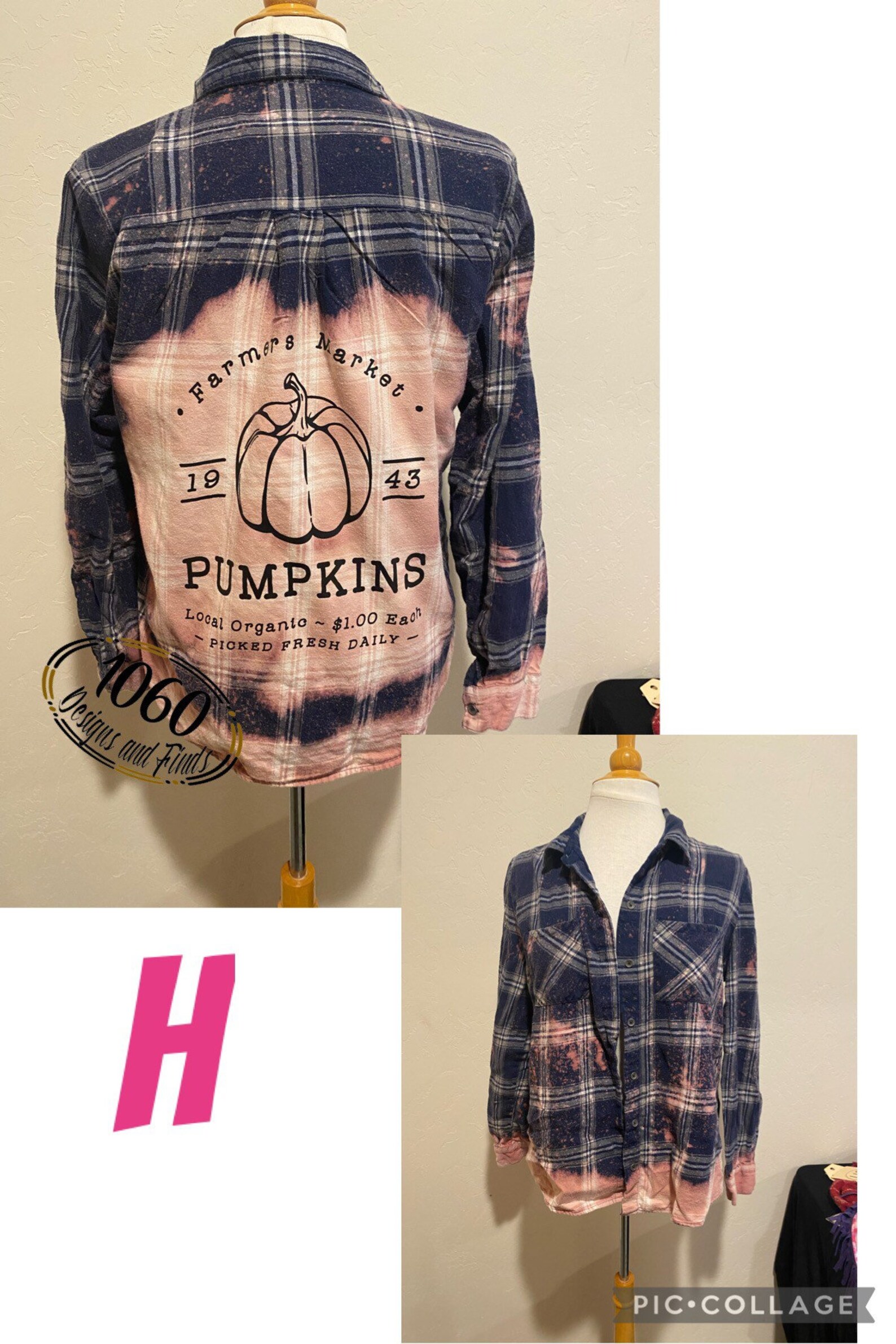 Fall Flannels Fresh Pumpkin Flannels Distressed Flannel - Etsy