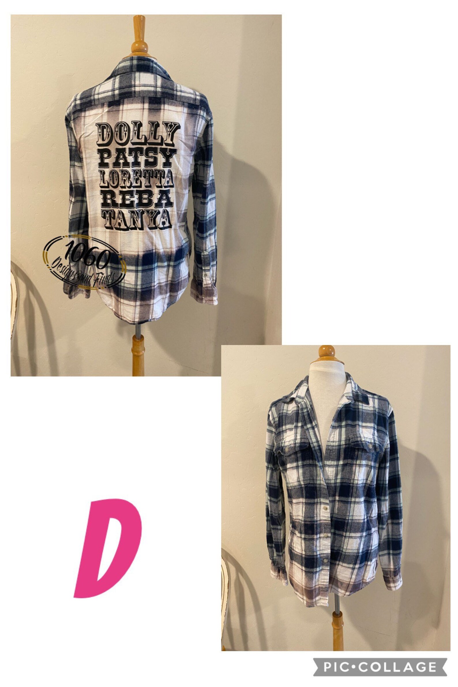 Dolly Patsy Loretta Reba Tanya Distressed Flannel Shirts - Etsy
