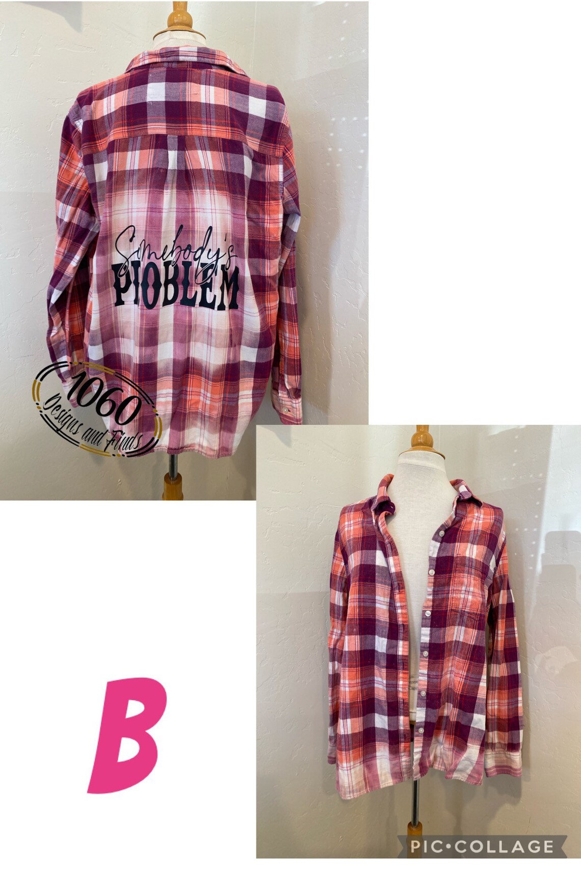 Somebody's Problem Distressed Flannel Shirts Bleached - Etsy
