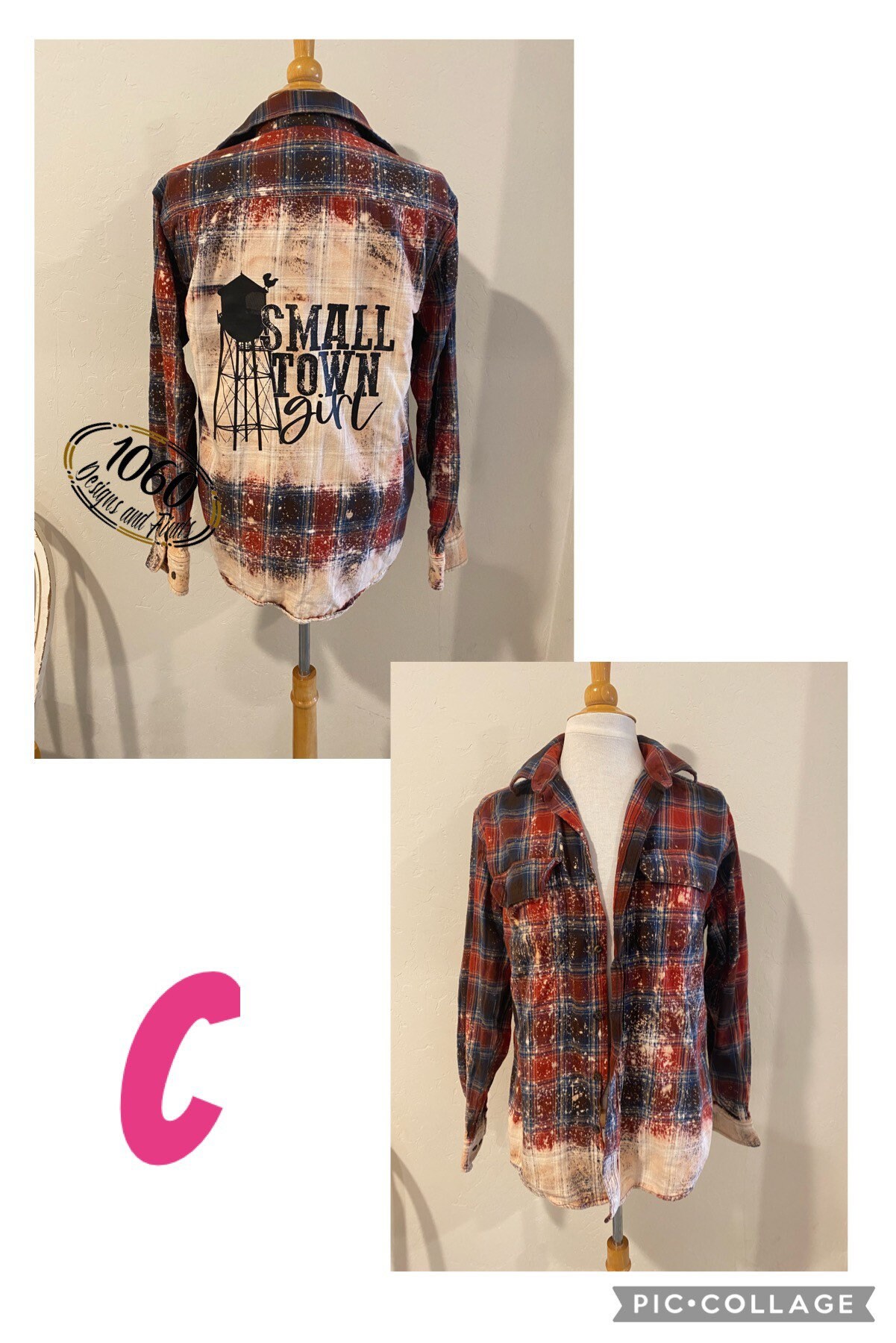 Small Town Girl Distressed Flannel Shirts Bleached Flannel - Etsy