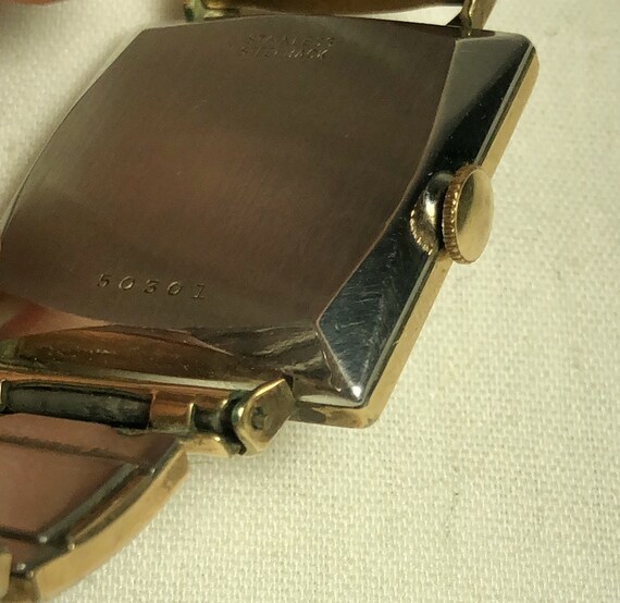 Antique Louis Swiss Art Deco Square,Men's Watch 17 Je… - Gem