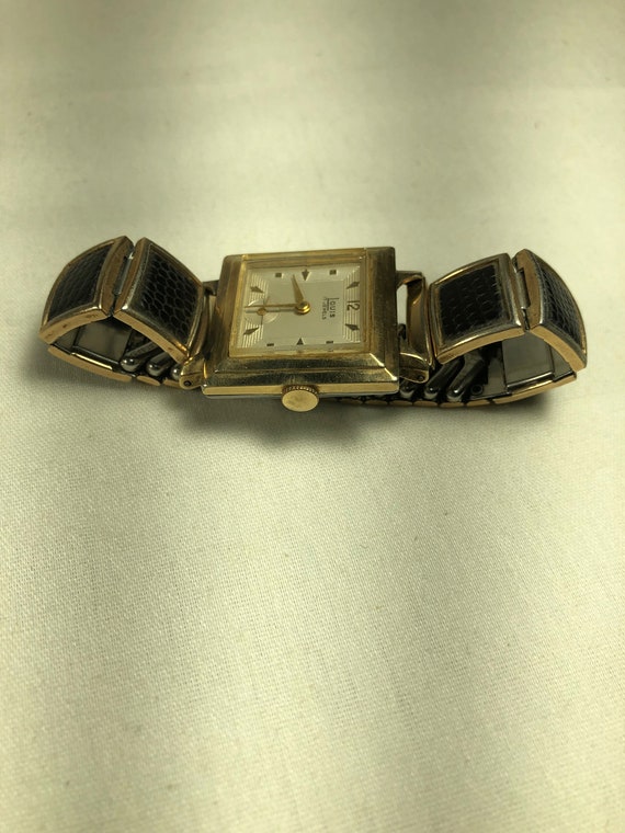 Antique Louis Swiss Art Deco Square,Men's Watch 17 Je… - Gem