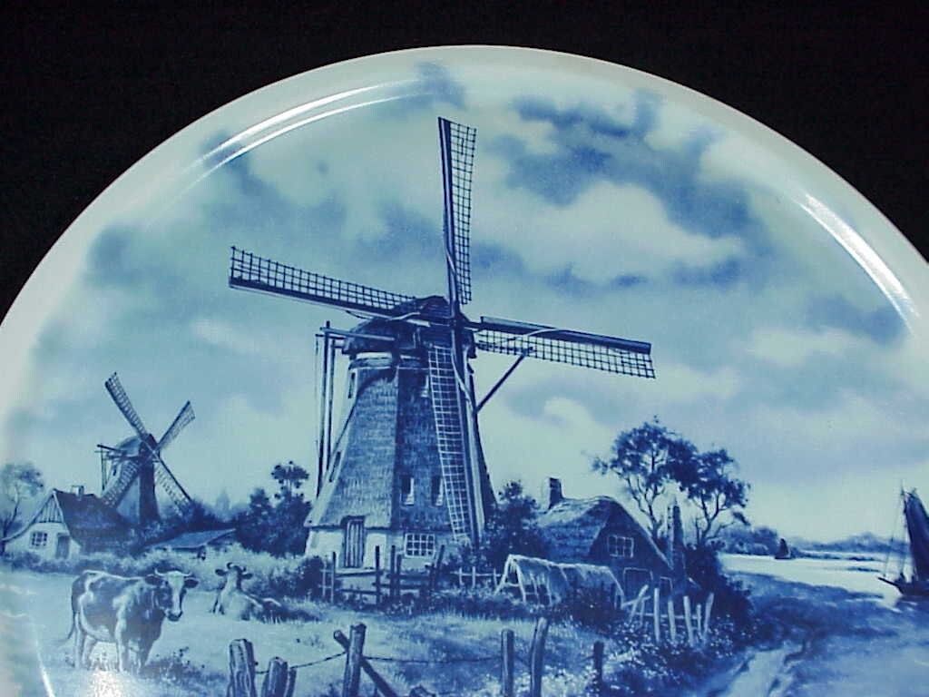 Vintage Delft Holland Delft-blauw Hand Decorated CHARGER Flow - Etsy
