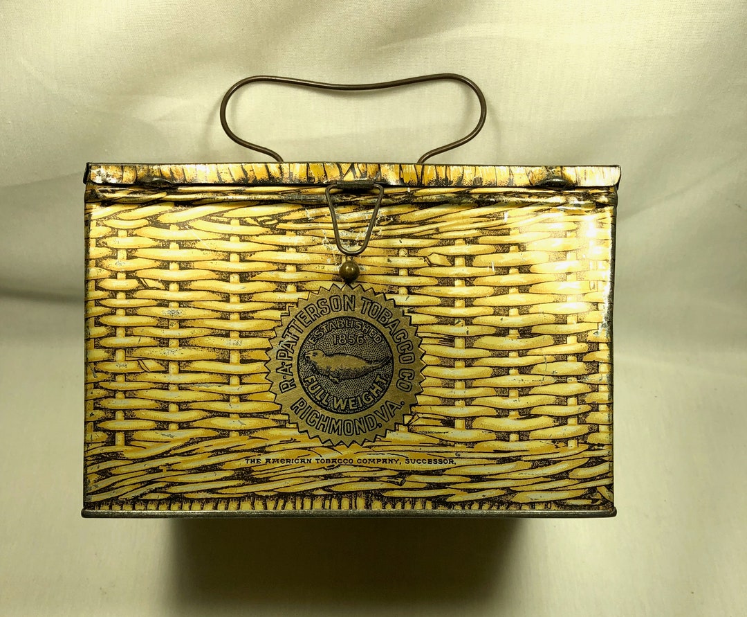 Tobacco Tin 1856 R.A. Patterson - Richmond Virginia Cut Plug Woven ...