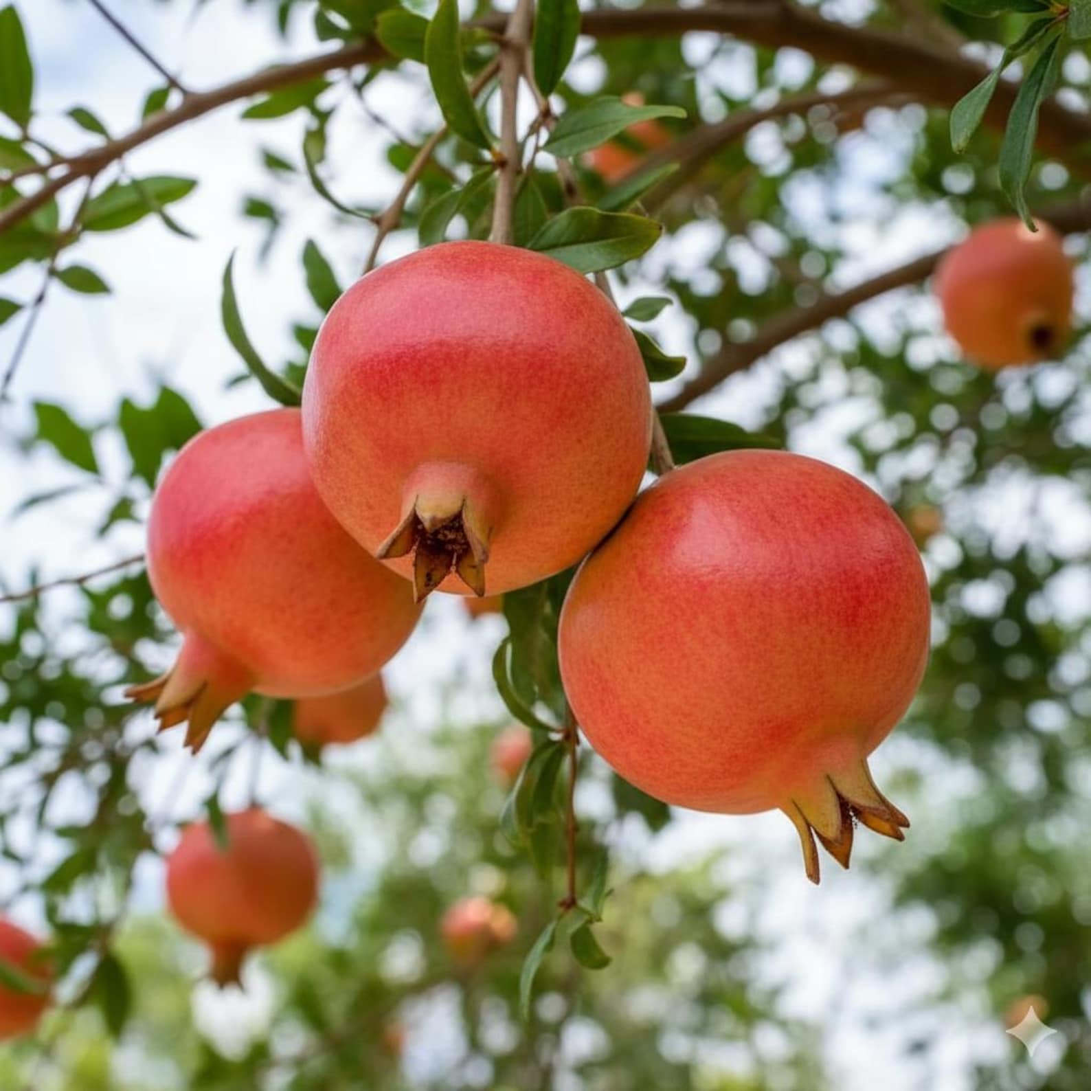 Salavatski Pomegranate Plant Set, 4 Live Fruit Plants, Cold Hardy ...