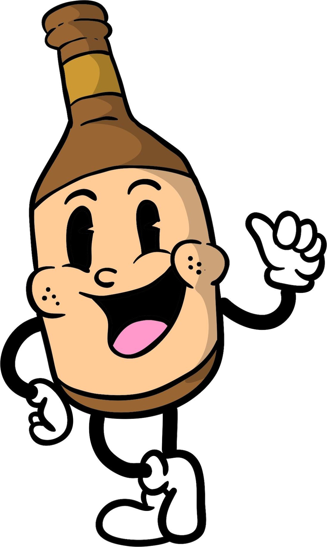 Cartoon Retro Bottle Illustration PNG Vector Included - Etsy