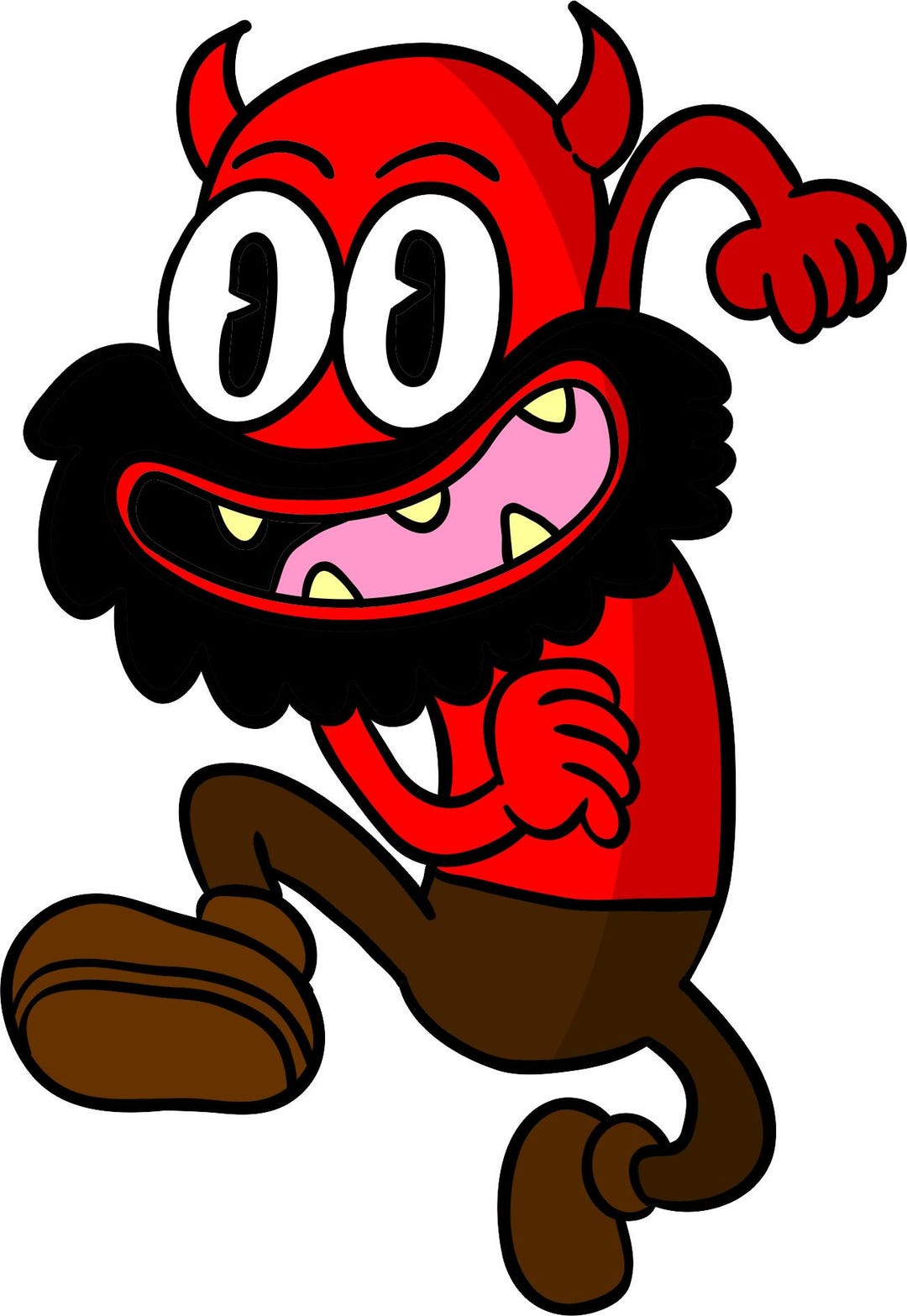 Cartoon Devil Happy Dancing Red Evil Retro Cartoon - Etsy