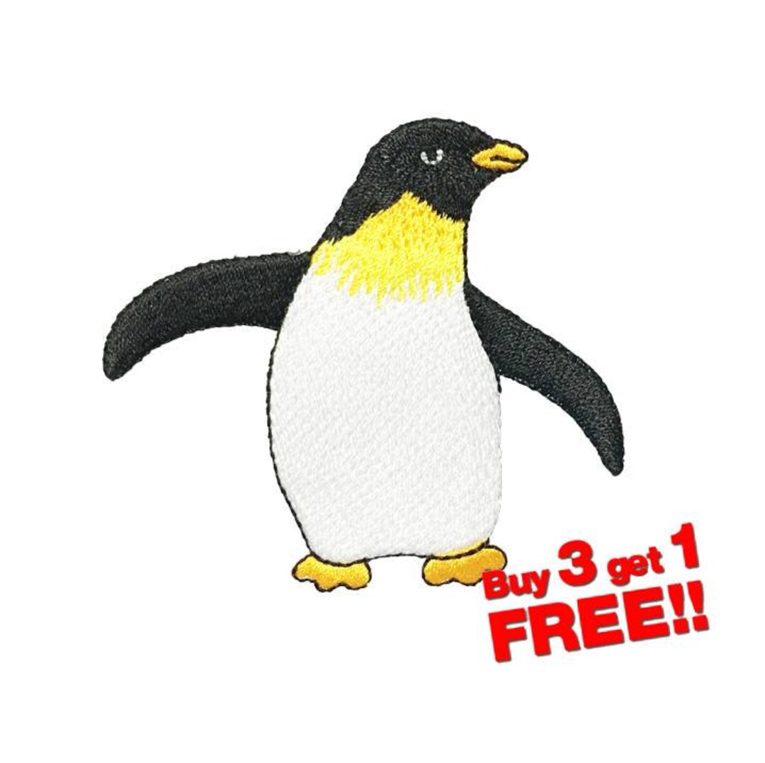 Penguin Applique IRON ON PATCH Funny Patches Penguin Patch Animal Patch ...