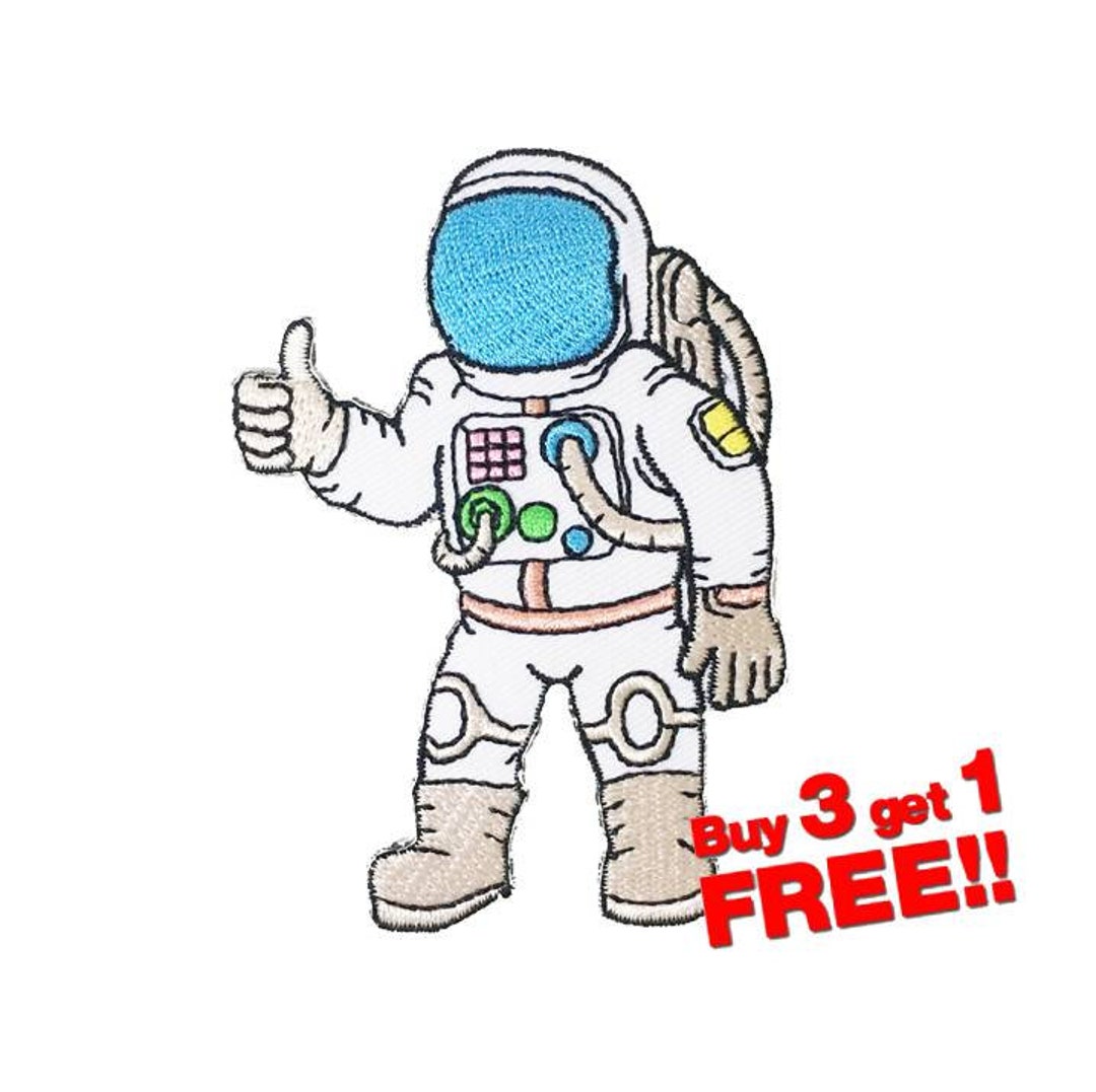 Spaceman Astronaut Applique IRON ON PATCH Funny Patches Badge Astronaut ...