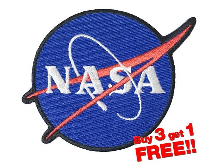 NASA Meatball Logo Iron on Patches Embroidered Sew on STEM Patches ...