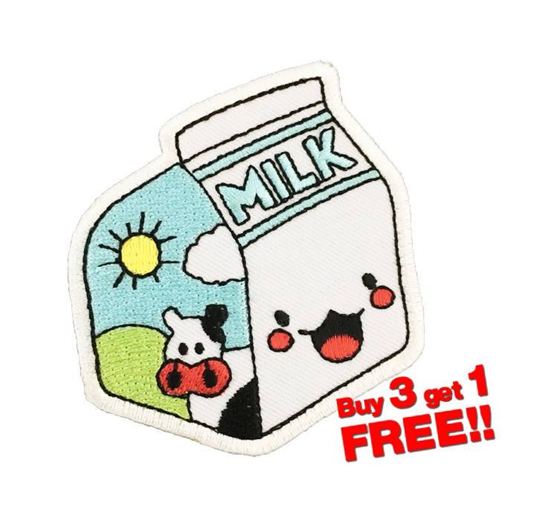 Funny Milk Box Applique IRON ON PATCH Funny Patches Badge - Etsy