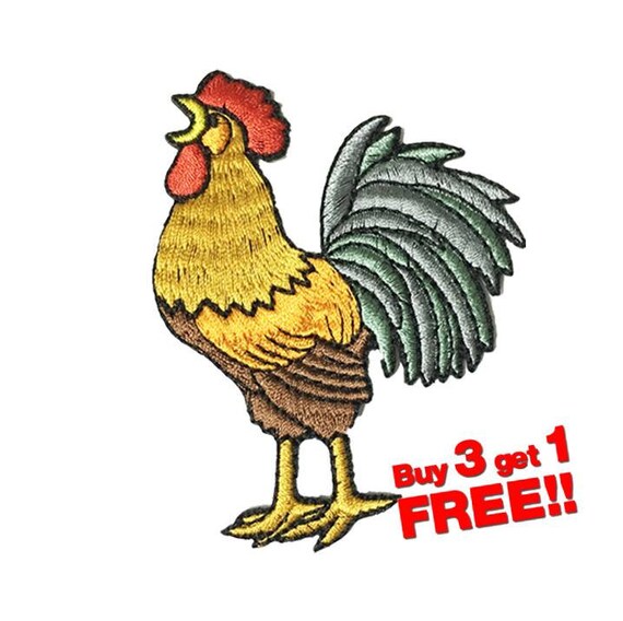 Chicken Applique IRON ON PATCH Funny Patches Chicken Patch | Etsy