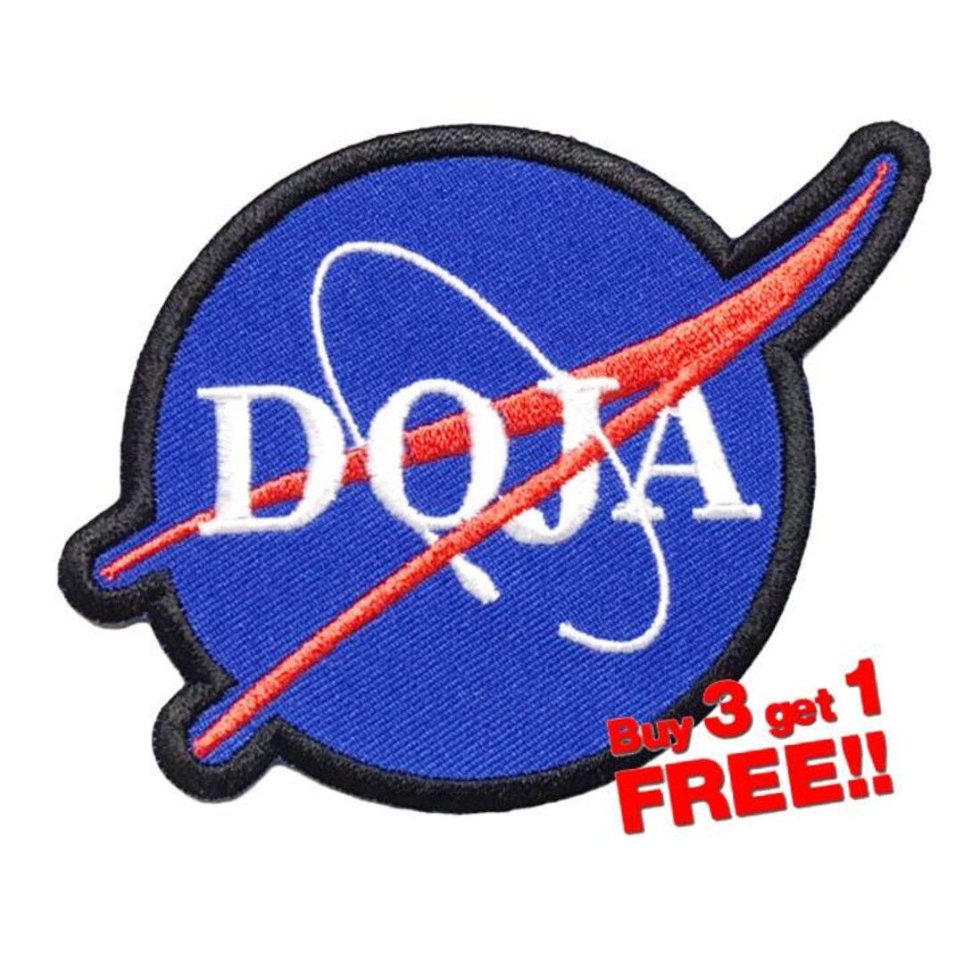 Nasa Doja Logo IRON ON PATCH Funny Patches Badge Nasa Patch Applique ...